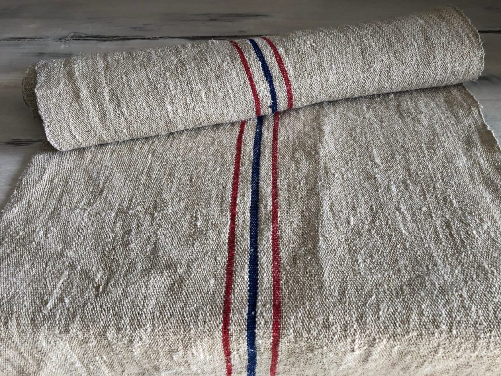 Lino Antiguo Azul y Rojo - El Taller de Chloé